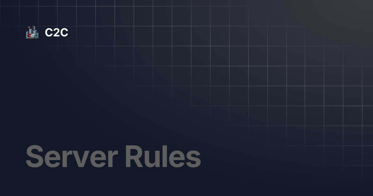 Server Rules | C2C